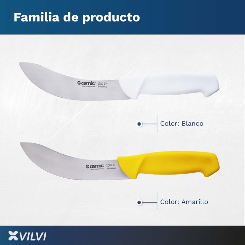 Cuchillo Naife Desollador Curvo Carnic 1080 17cm – Vilvi