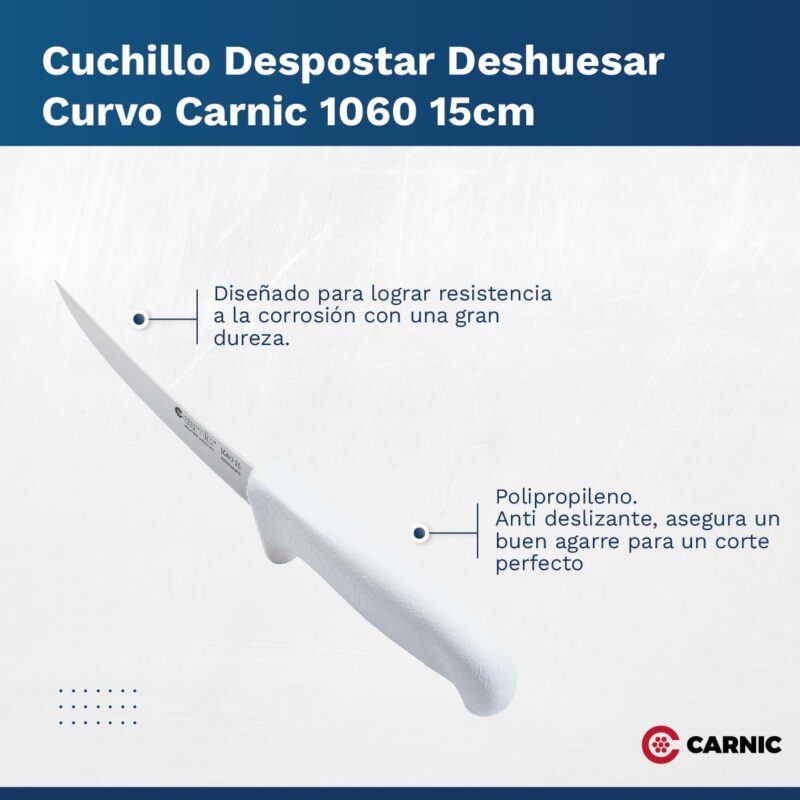 Cuchillo Despostar Curvo Carnic 1060 15cm x12 – Vilvi